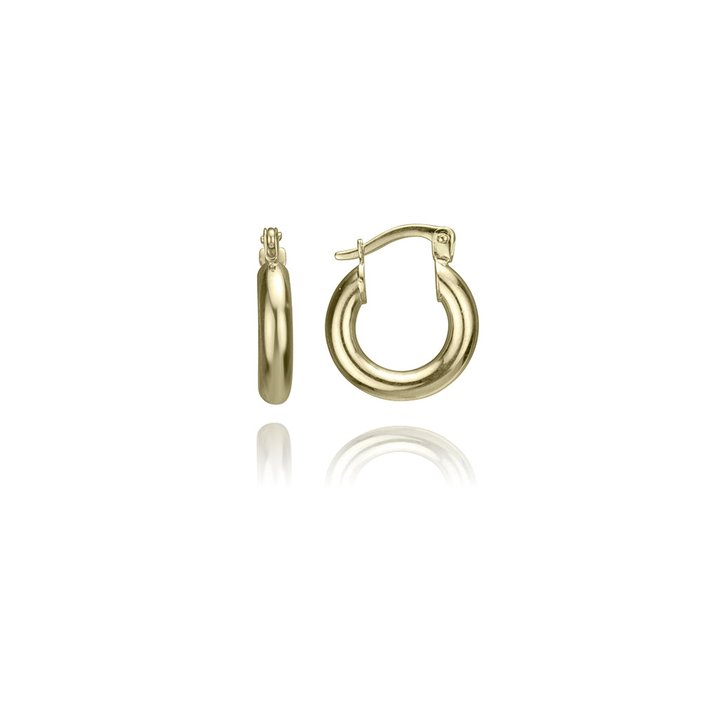 10k Yellow Gold Bold Mini Hoops – European.ca